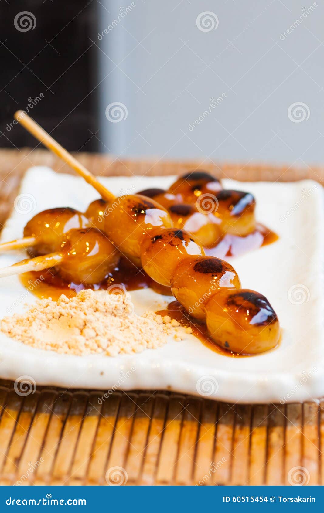 Mitarashi Dango Japanese Dumpling and Sweet Stock Photo - Image of ...