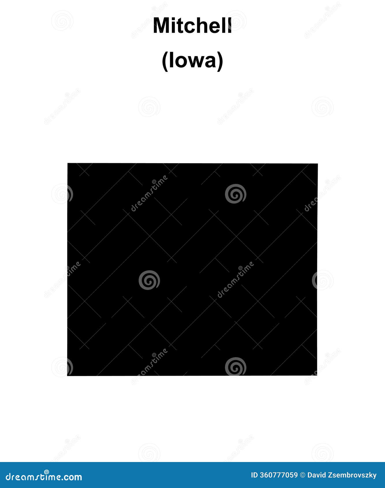 Mitchell outline map stock illustration. Illustration of isolated ...
