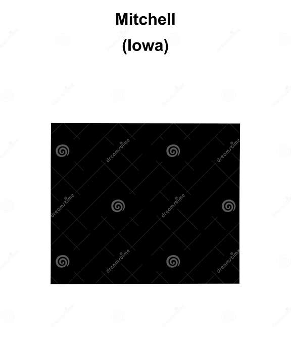 Mitchell outline map stock illustration. Illustration of isolated ...