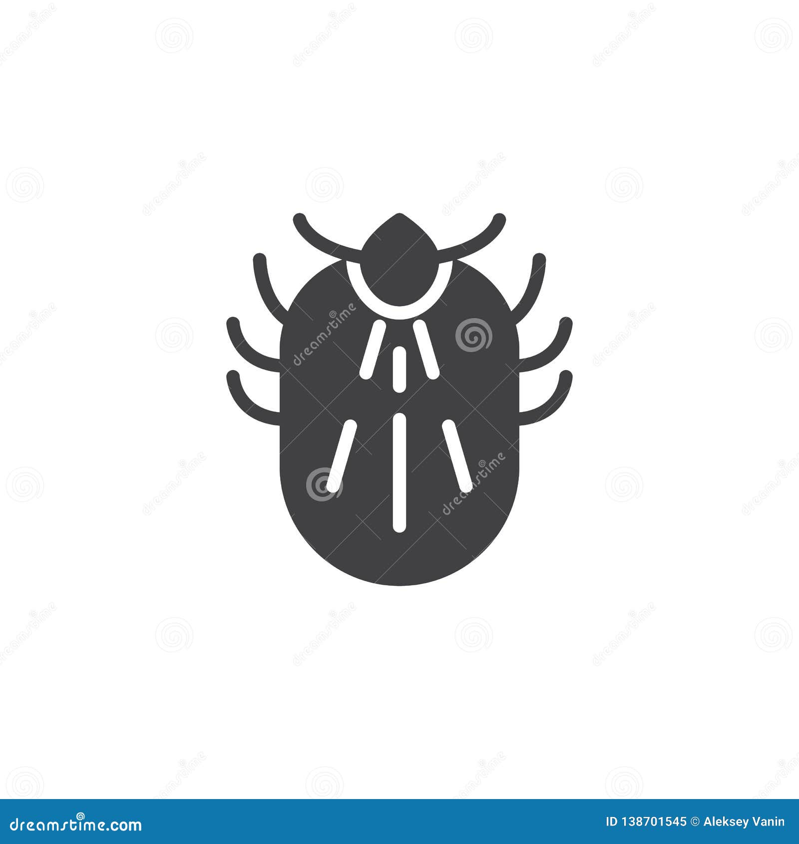 Mite pests vector icon stock vector. Illustration of animal - 138701545