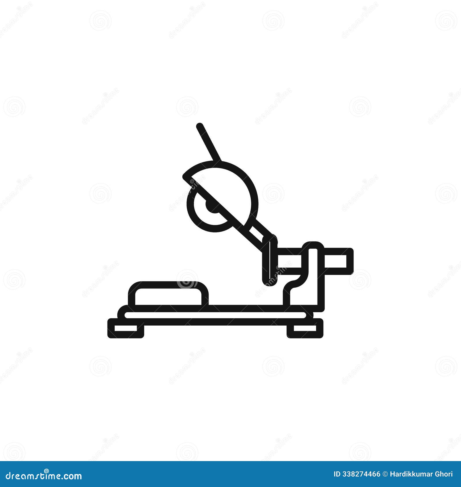 Miter Saw Thin Line Icon Set Cartoon Vector | CartoonDealer.com #330143567