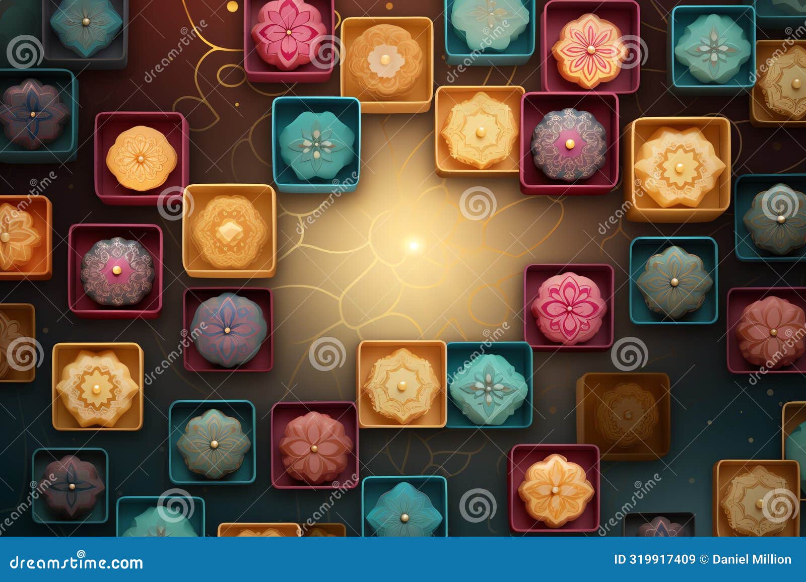 Mithai Boxes Diwali Background Stock Image | CartoonDealer.com #319917475