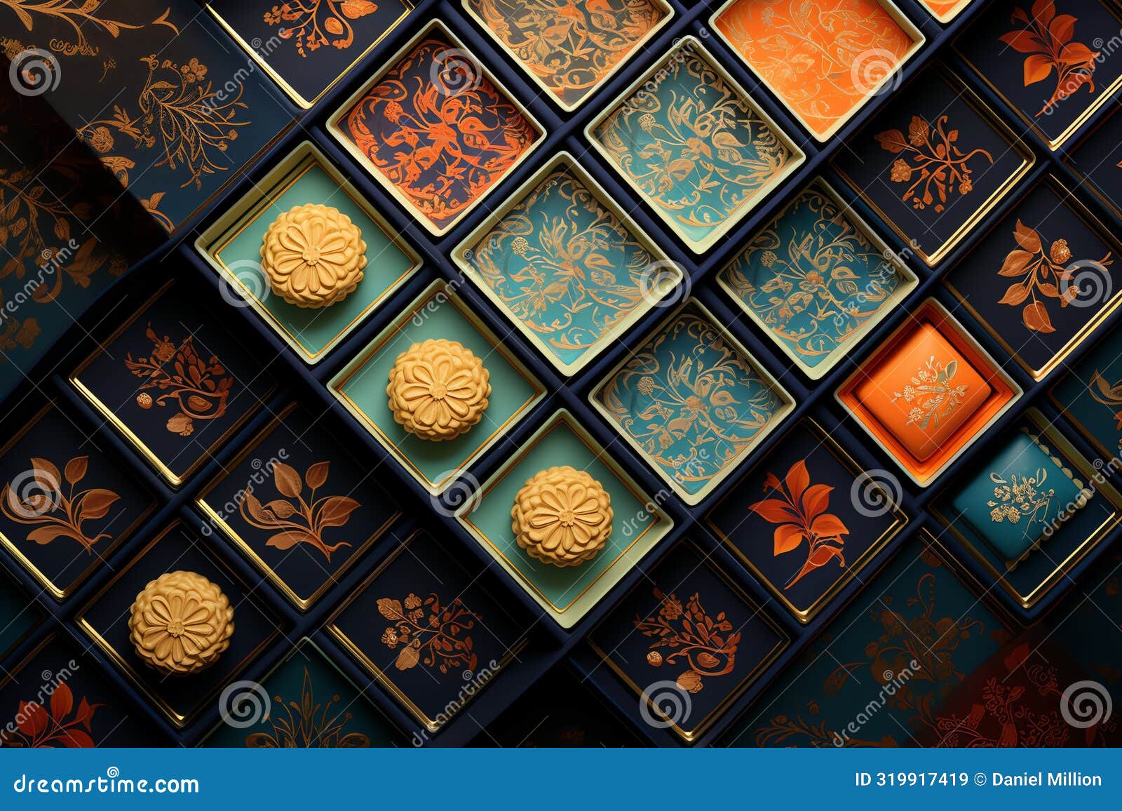 Mithai Boxes Diwali Background Stock Image | CartoonDealer.com #319917475