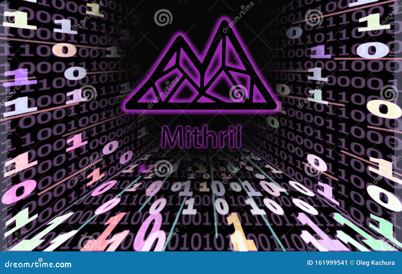 MITHRIL Coin Cryptocurrency Blockchain Icon. Virtual Electronic ...