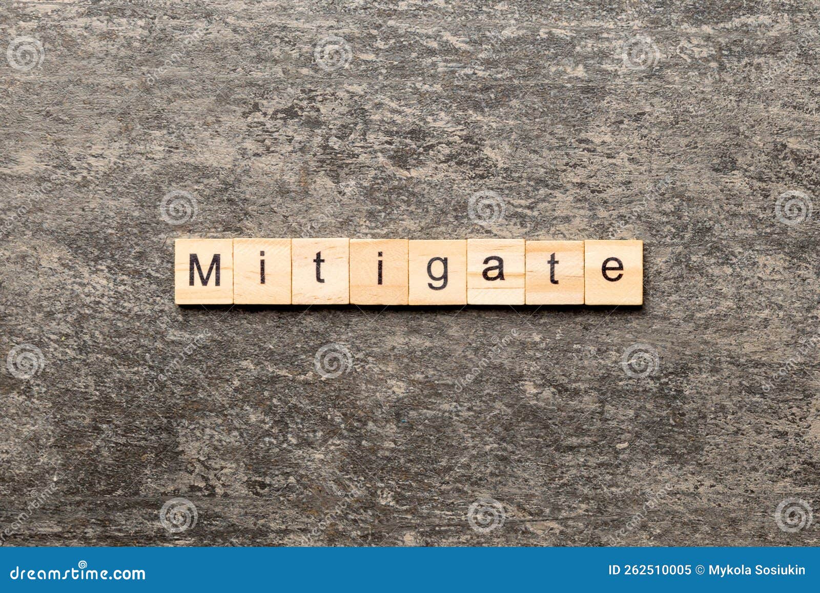 Mitigate Word Written on Wood Block. Mitigate Text on Table, Concept ...