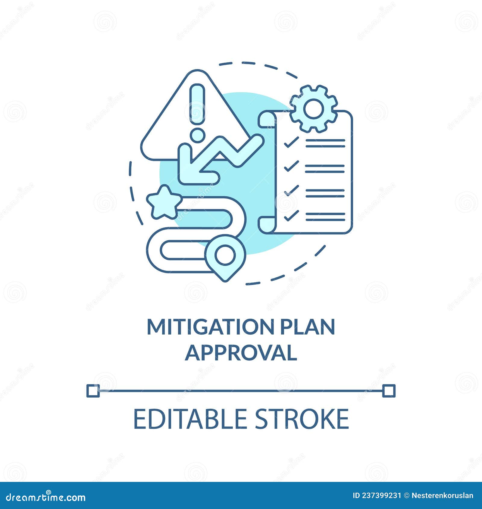 Mitigation Plan Approval Blue Gradient Concept Icon Cartoon Vector ... Mitigation Plan Approval Blue Gradient Concept Icon Cartoon Vector ...