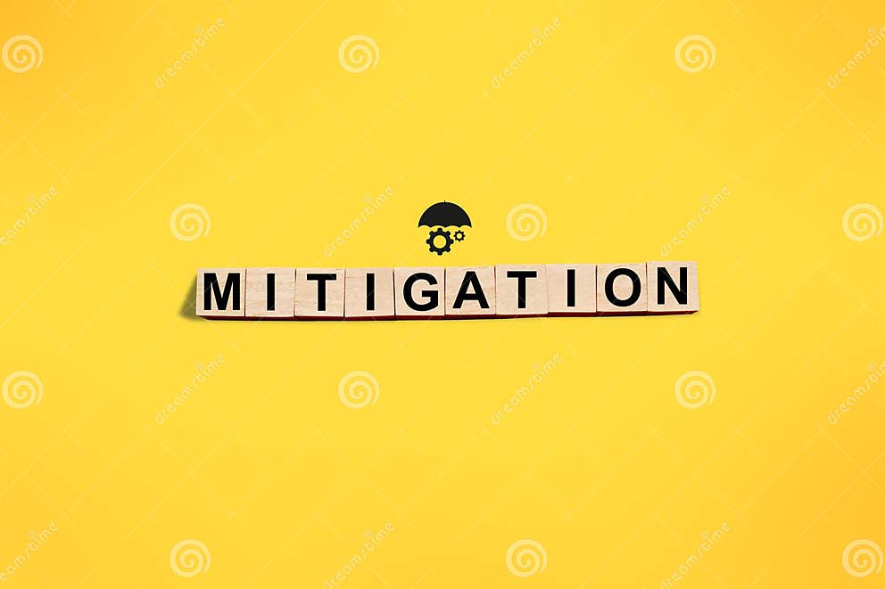 Mitigation Text on Wooden, Business Term Stock Image - Image of ...