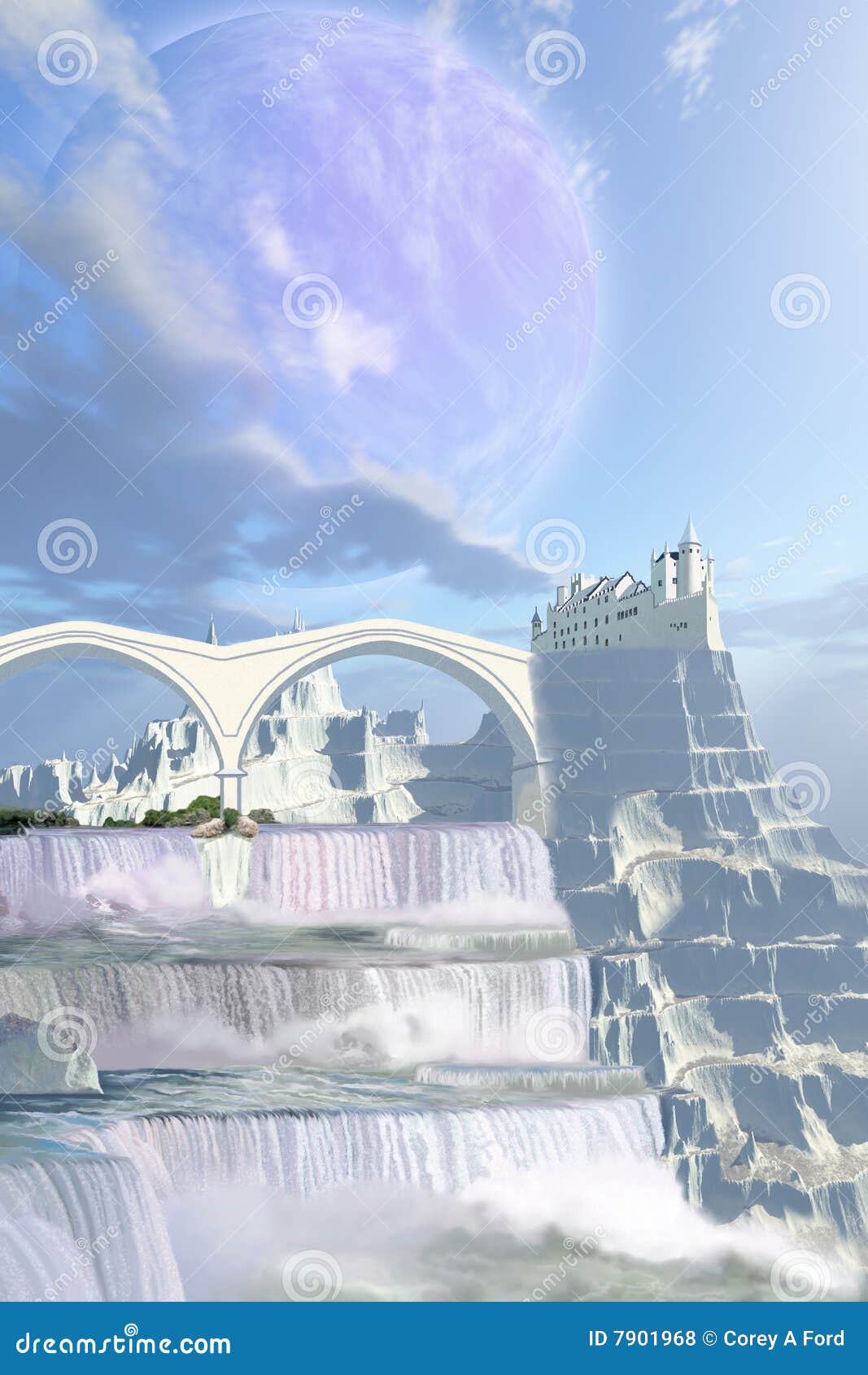 Mito stock de ilustración. Ilustración de planeta, cascada - 7901968