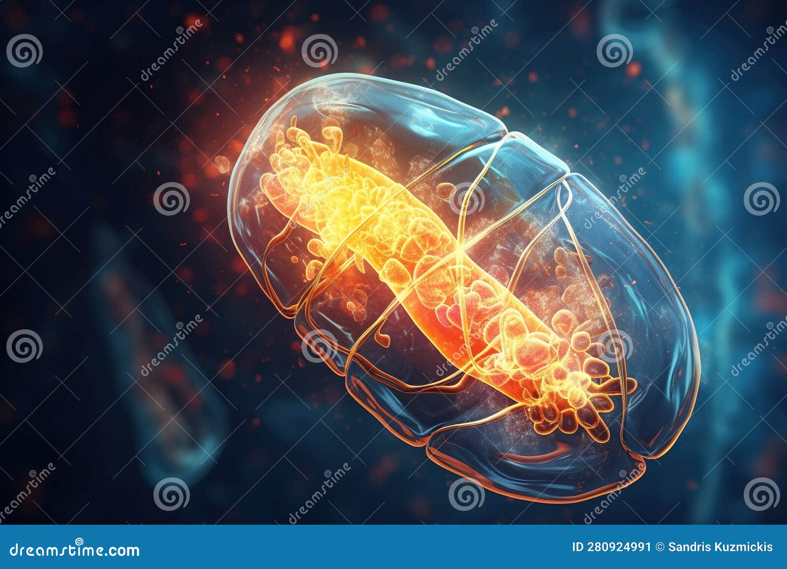 Mitochondria the Powerhouse of the Cell. Generative AI Stock ...