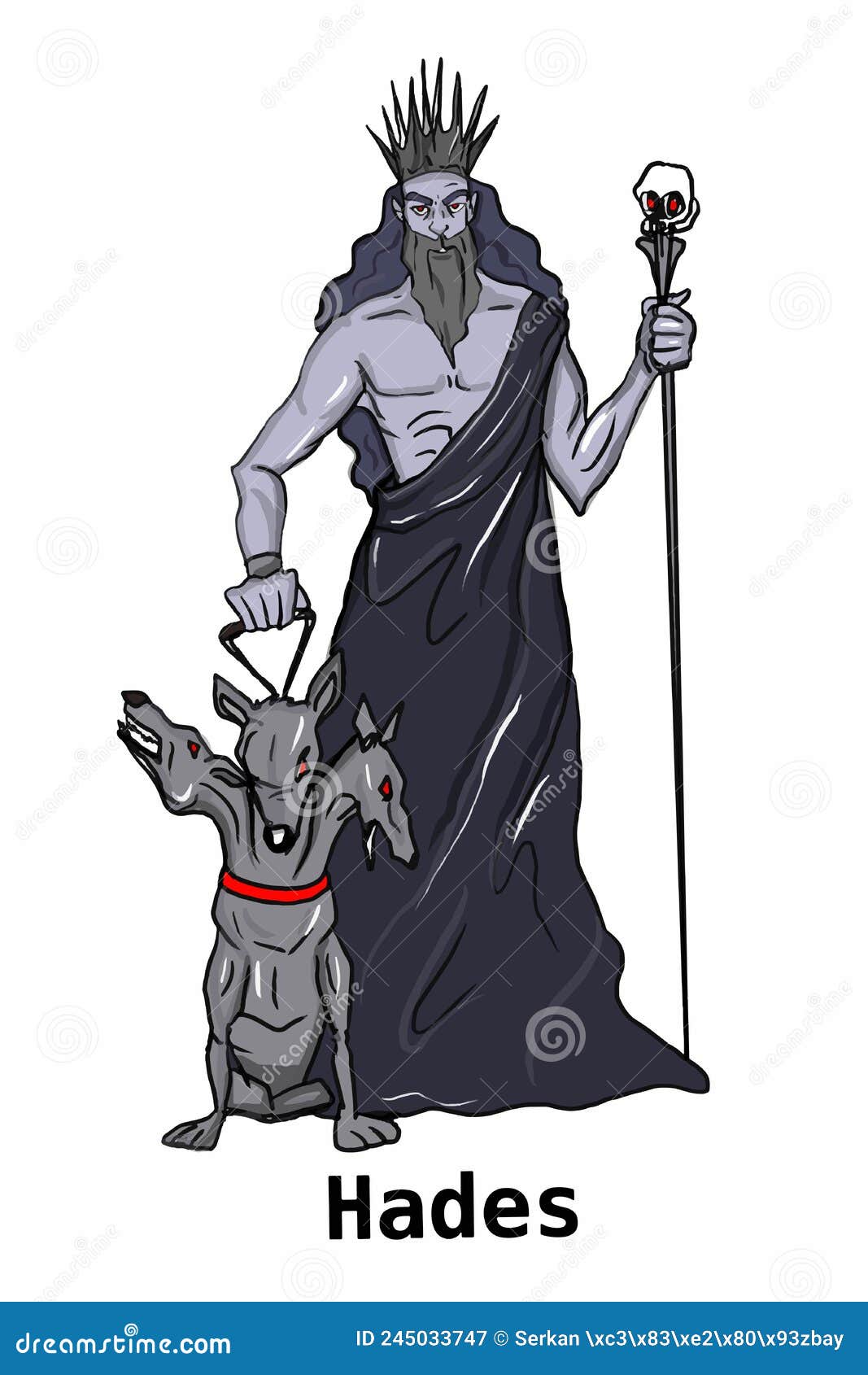 Mitologia Grega Deuses Hades Fundo Ilustração do Vetor - Ilustração de ...