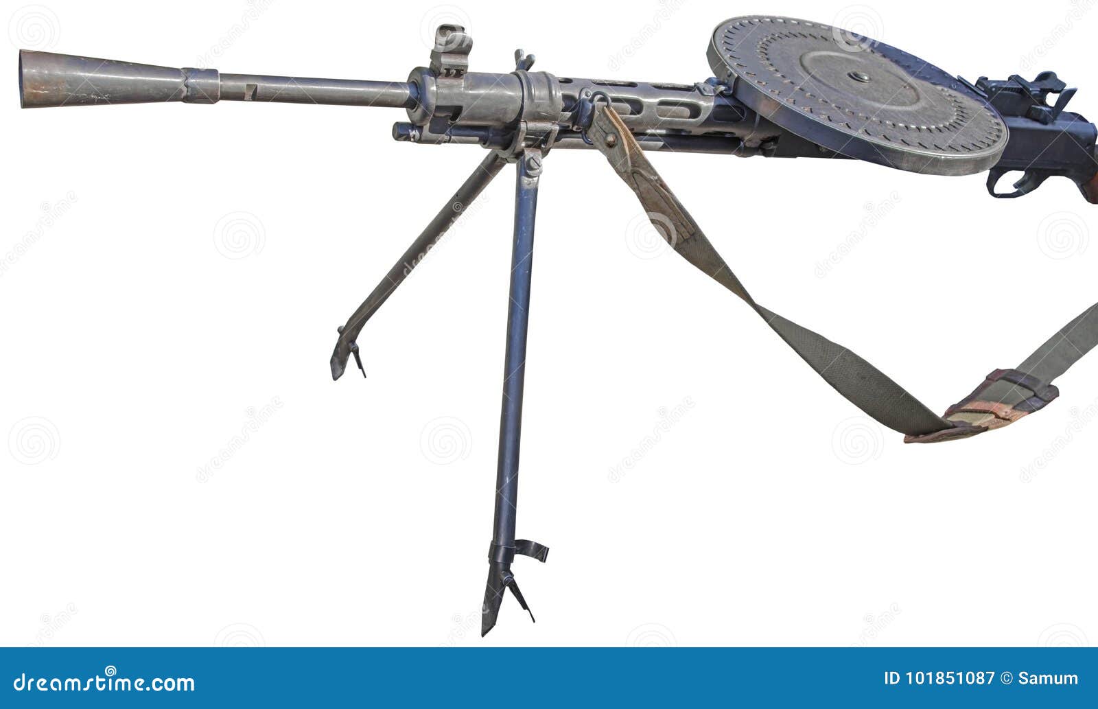 Mitragliatrice Leggera Sovietica Su Bianco Immagine Stock - Immagine di ...