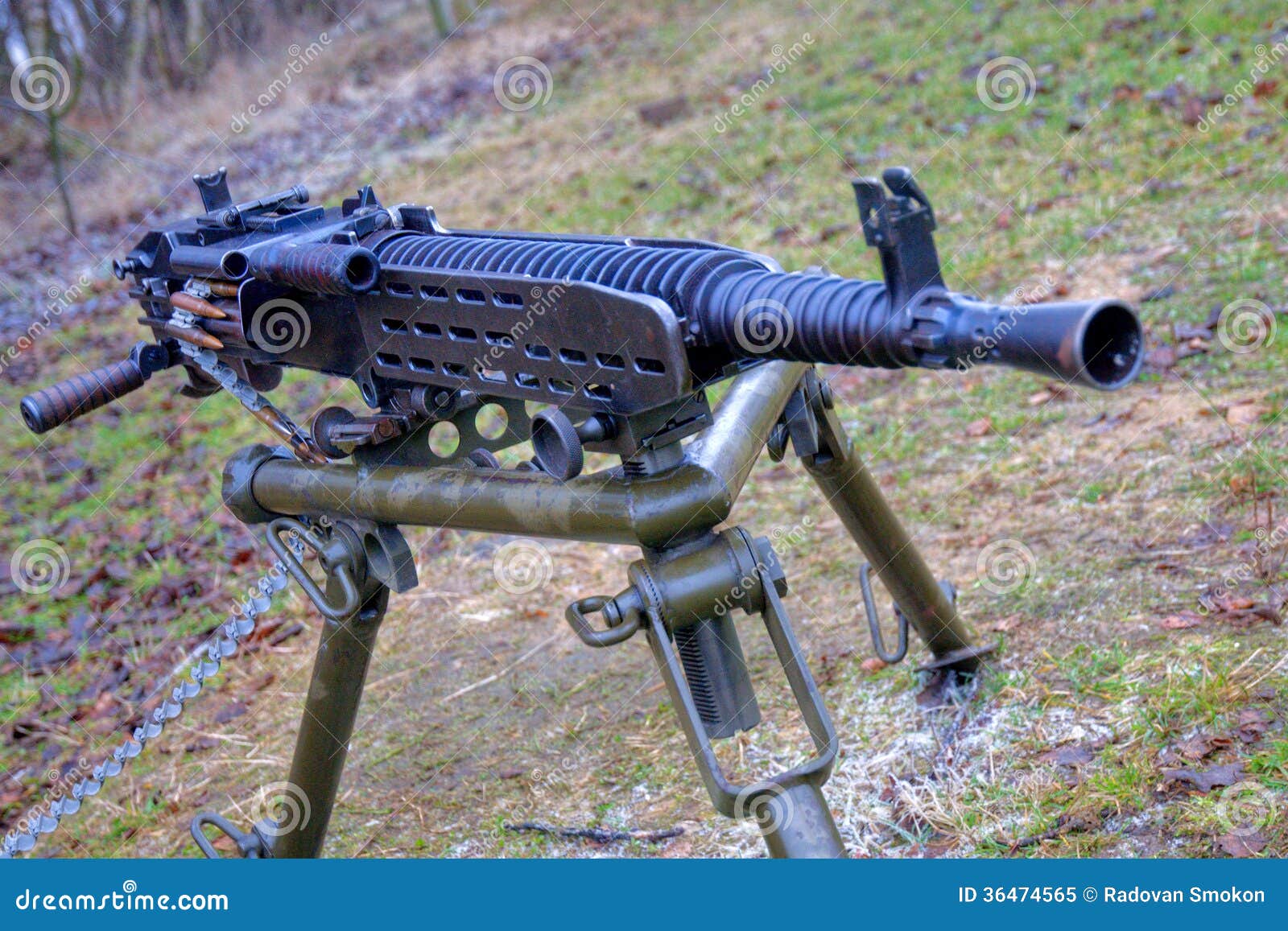Mitragliatrice pesante immagine stock. Immagine di conflitto - 36474565