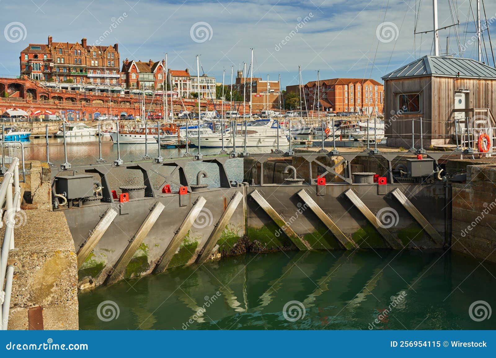 Mitre Gate in Ramsgate Royal Harbour, UK, Separating the Inner Marina ...