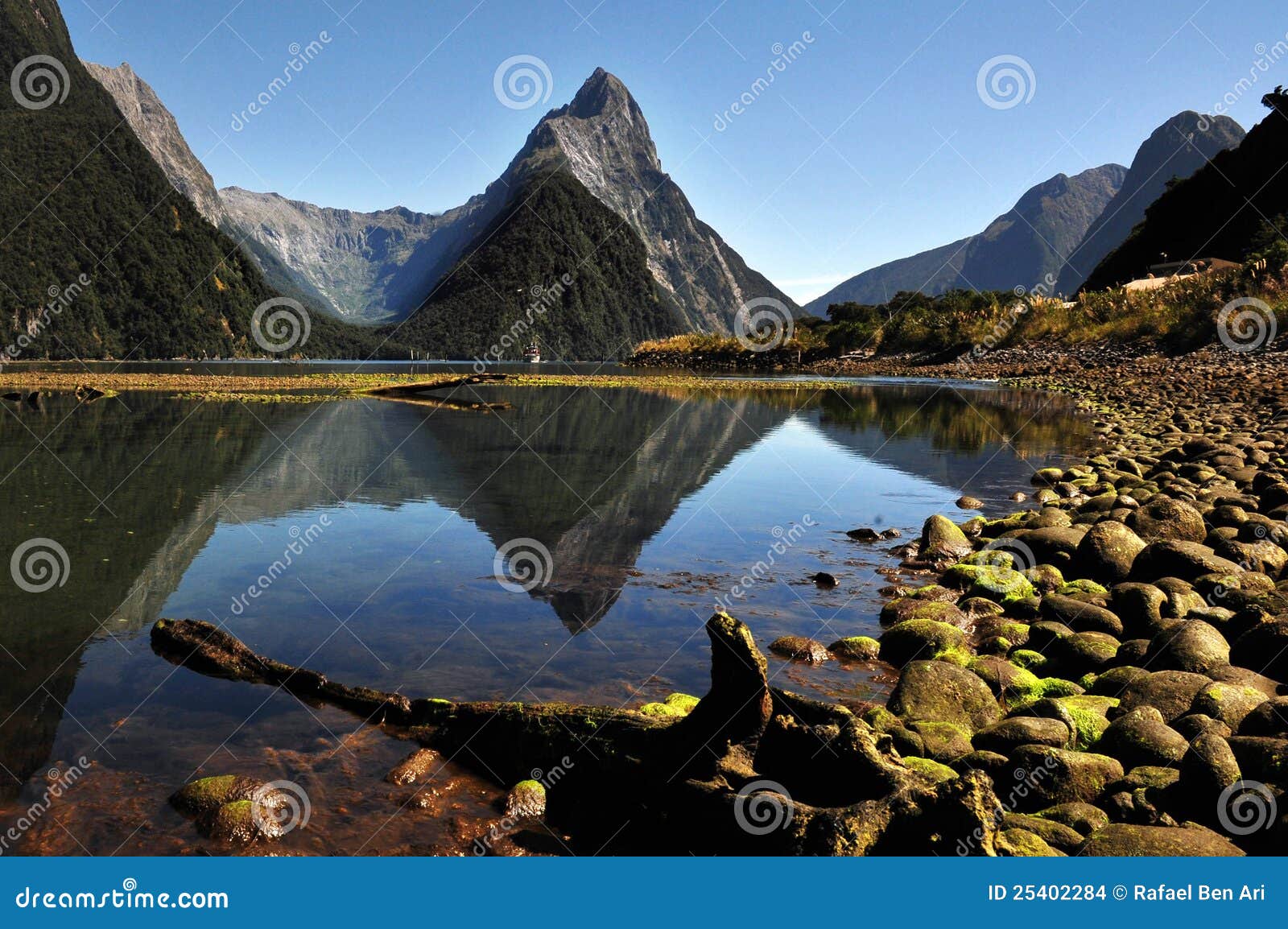 Mitre Peak, Milford Sound, New Zealand Royalty-Free Stock Photo ...