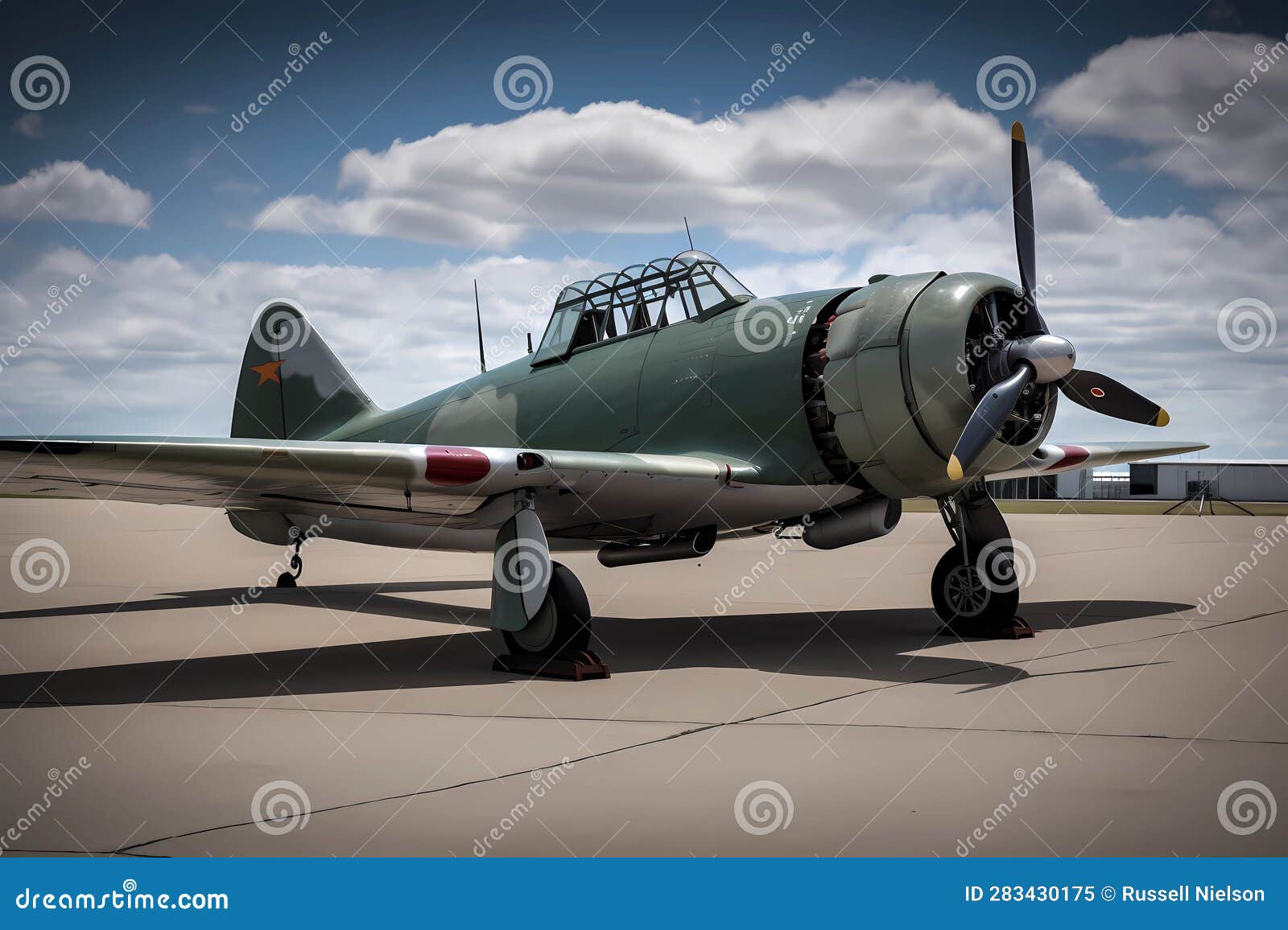 Mitsubishi A6M Zero - Japan (Generative AI) Stock Illustration ...