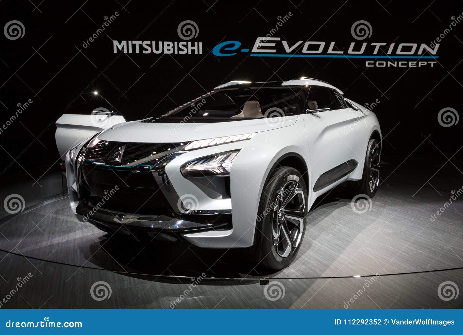 Mitsubishi E-Volution Concept Car Editorial Photography - Image of ...