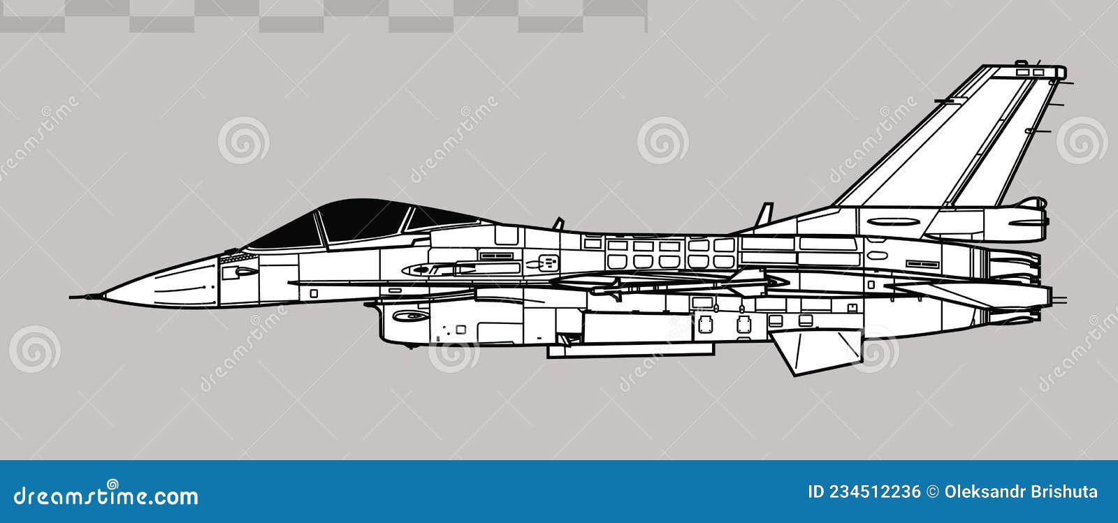 Mitsubishi F-2A. Vector Drawing of Multirole Tactical Fighter Stock ...