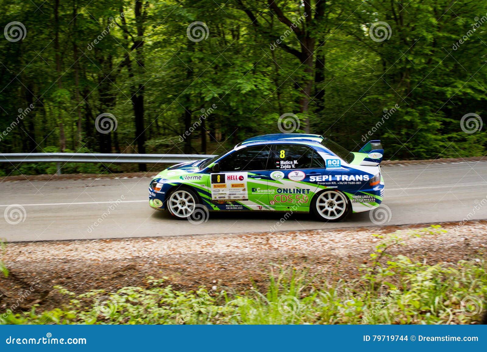 Mitsubishi Lancer Evo IX on Miskolc Rally Hungary Editorial Stock Image ...