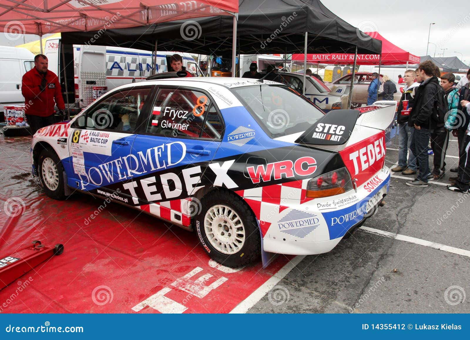 Mitsubishi Lancer EVO WRC in Pit Stop Editorial Photography - Image of ...