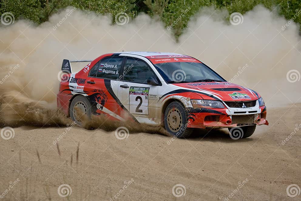 Mitsubishi Lancer in rally editorial image. Image of speed - 12001070