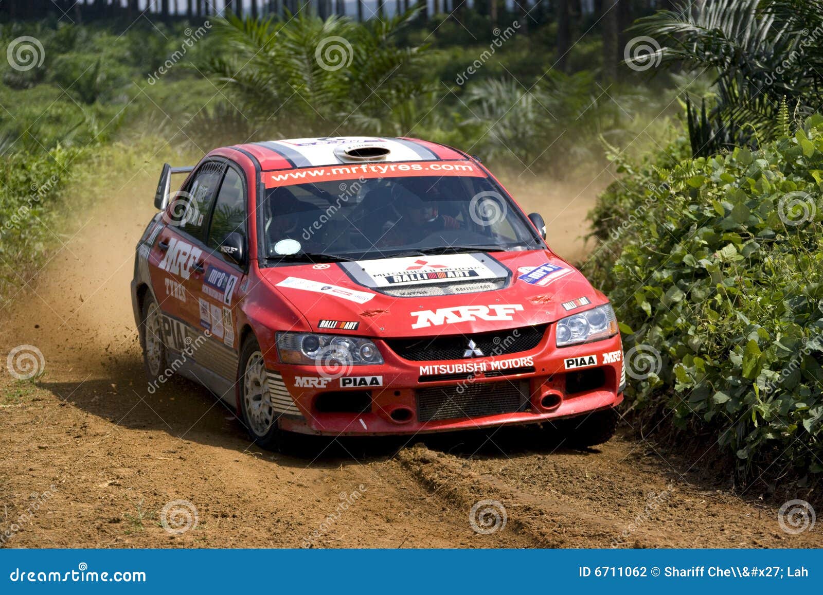 Mitsubishi Rally Car on Track Editorial Photography - Image of gravel ...