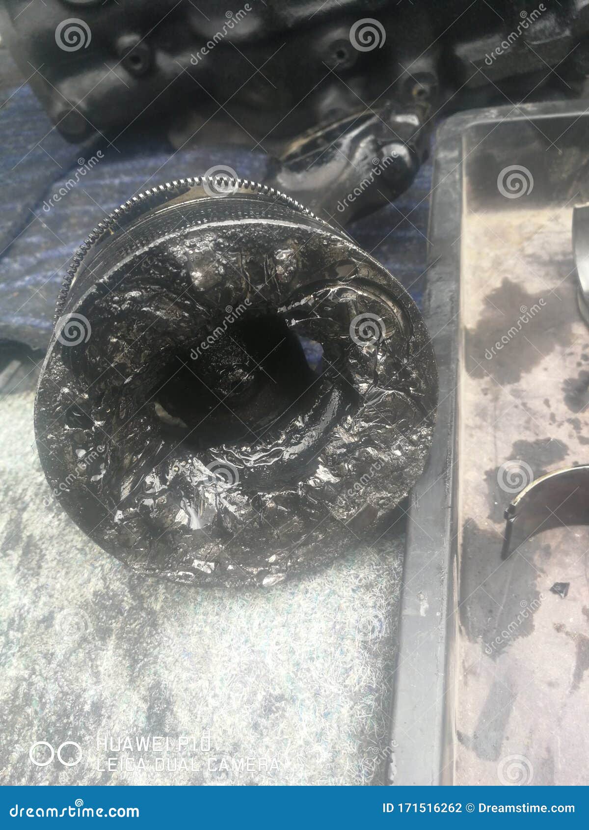 Mitsubishi Truck Piston Broken Badly Stock Photo - Image of badly ...