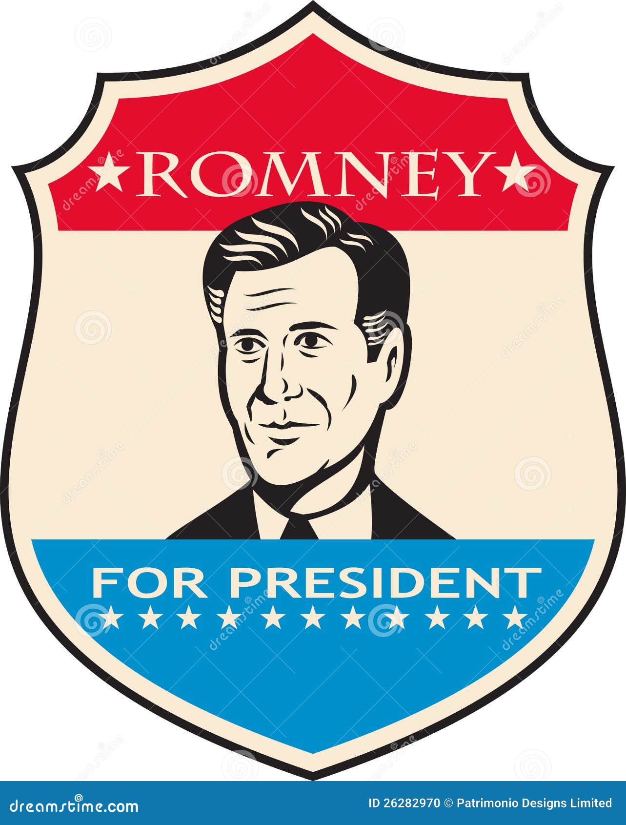 Mitt Romney for American President Shield Editorial Image ...
