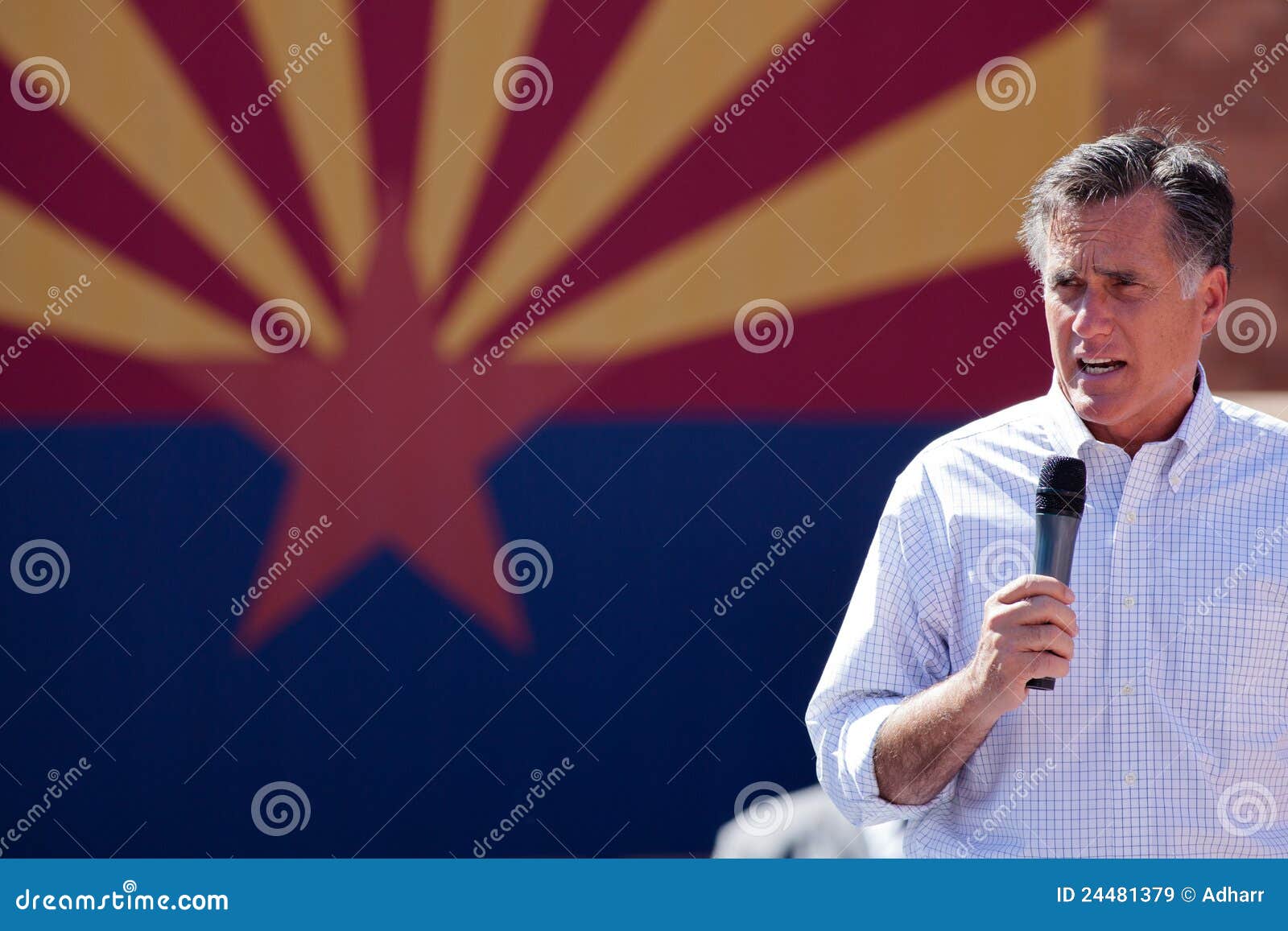 Mitt Romney Campaigns in Arizona before Hispanics Editorial Stock Image ...