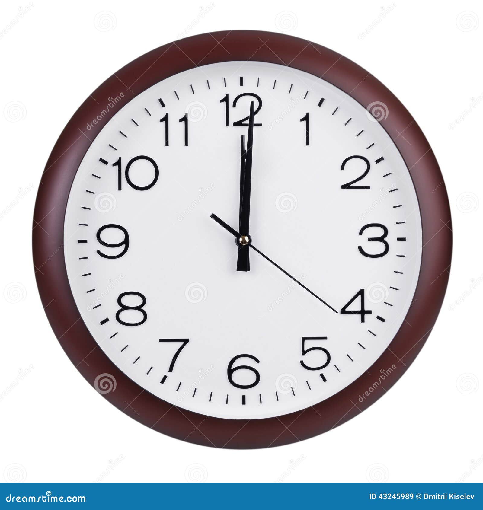 Mittag Auf Der Skala Der Runden Uhr Stockbild - Bild von chronometer ...