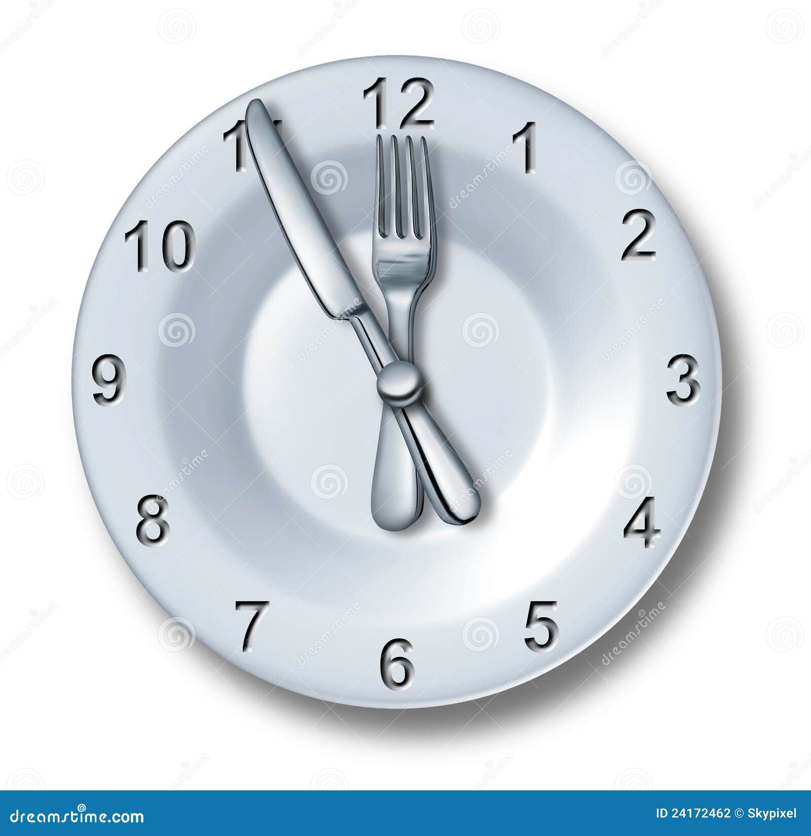 Mittagessen-Zeit-Speisen stock abbildung. Illustration von kochen ...