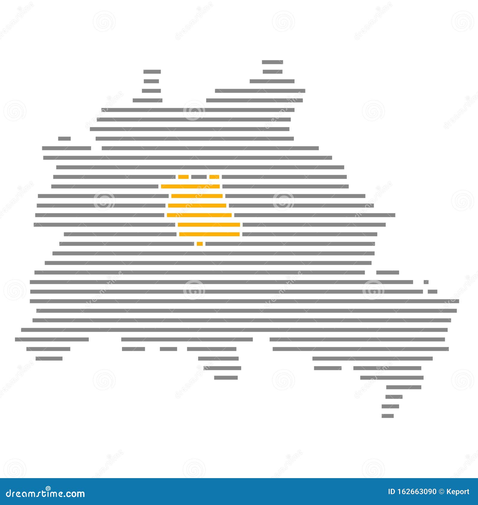 Mitte - Map of Berlin with Orange District Stock Illustration ...