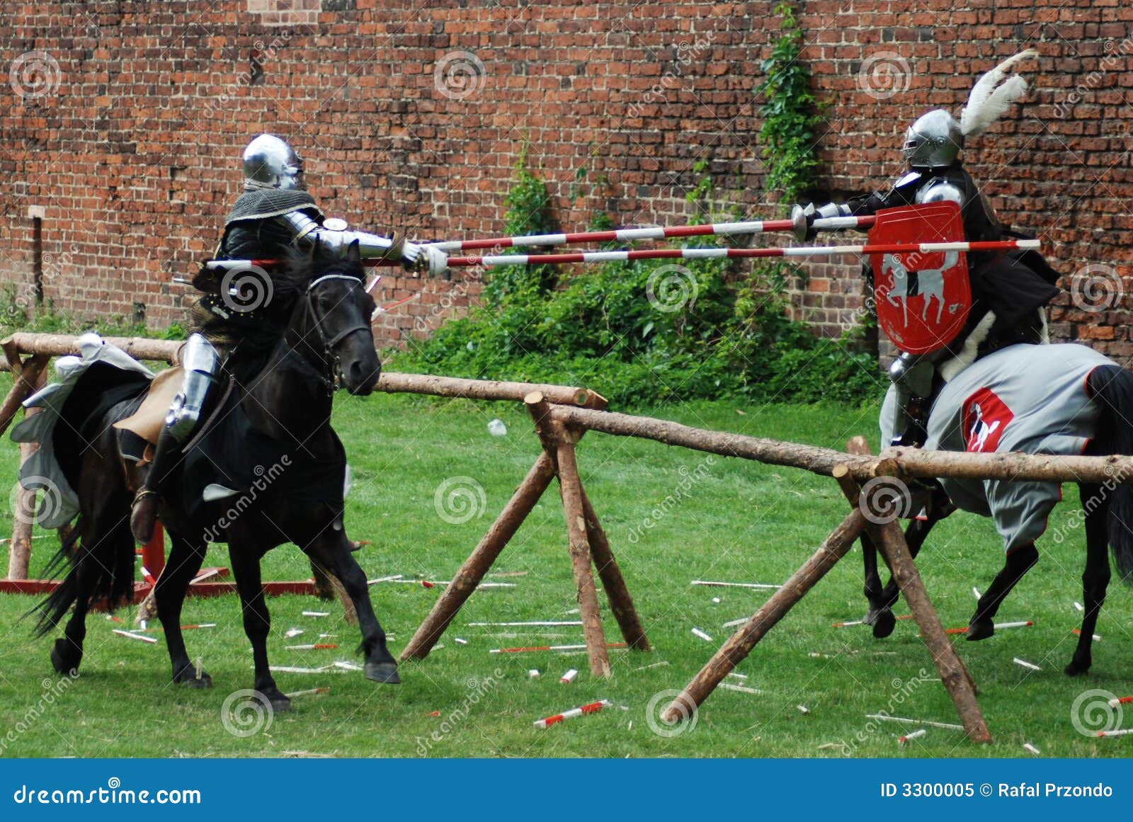 Mittelalterliche Turnierende Ritter Stockbild - Bild von lanze, arme ...