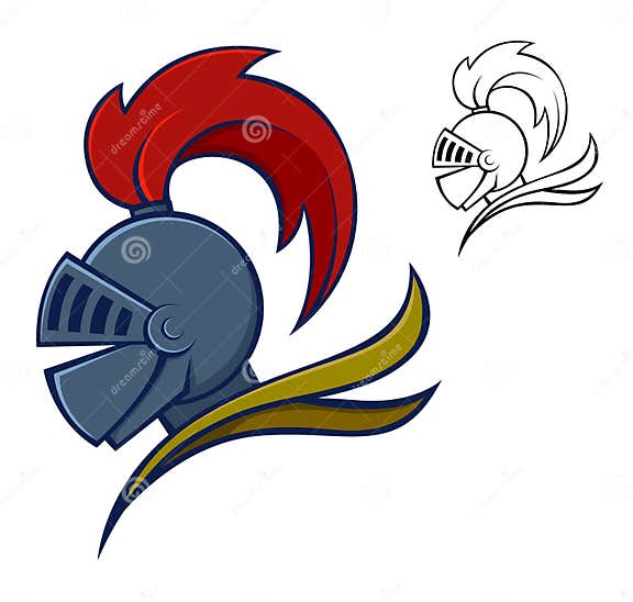 Mittelalterlicher Ritter Helmet Vektor Abbildung - Illustration von ...