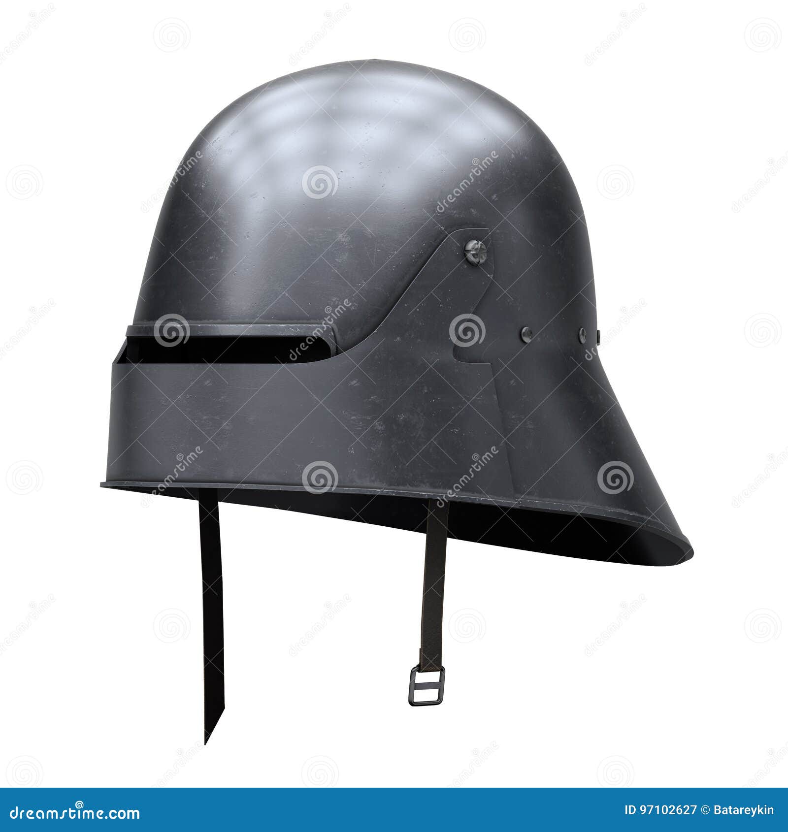 Mittelalterlicher Ritter Sallet Helmet Stock Abbildung - Illustration ...