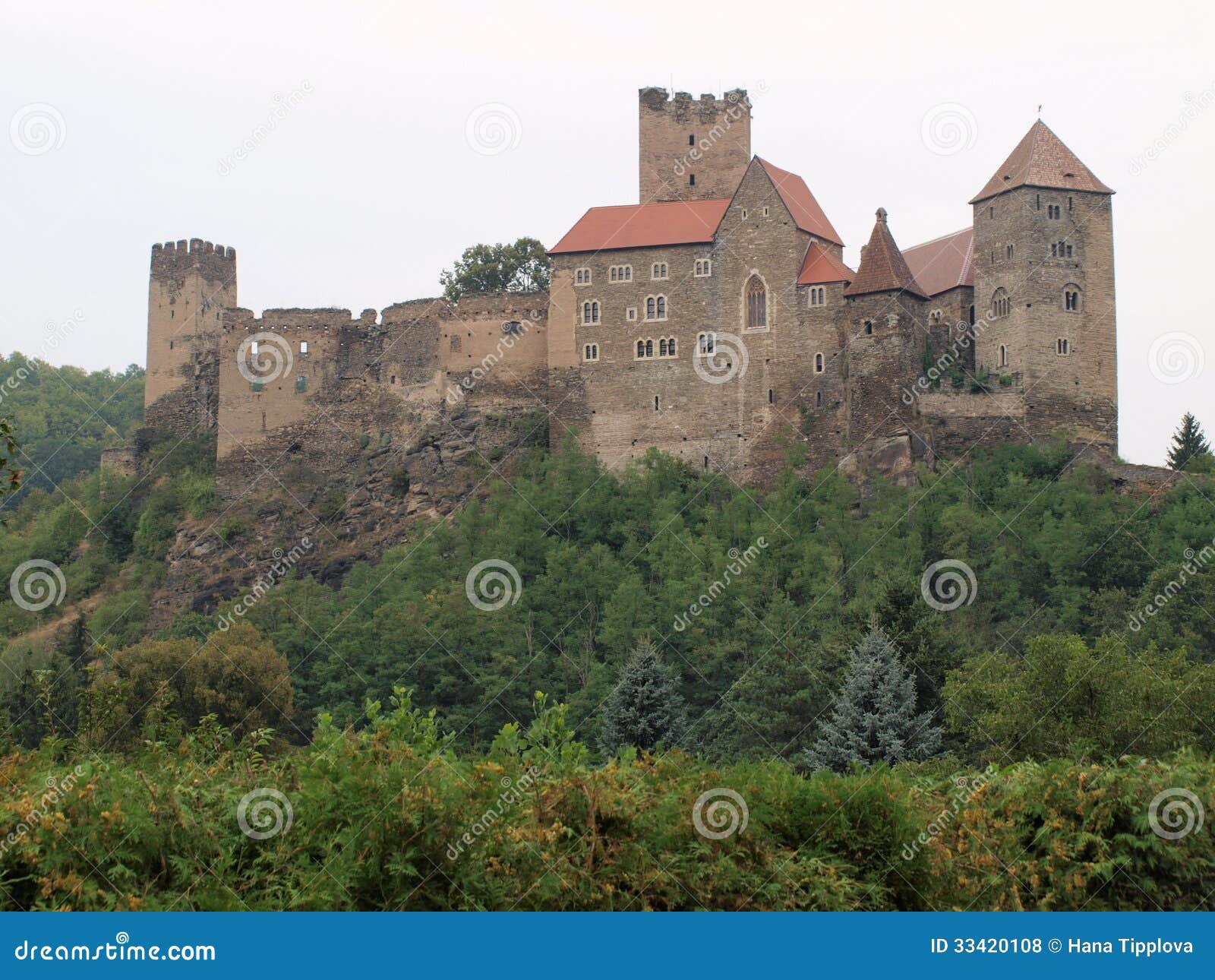 Mittelalterliches Schloss Hardegg Stockfoto - Bild von österreich ...