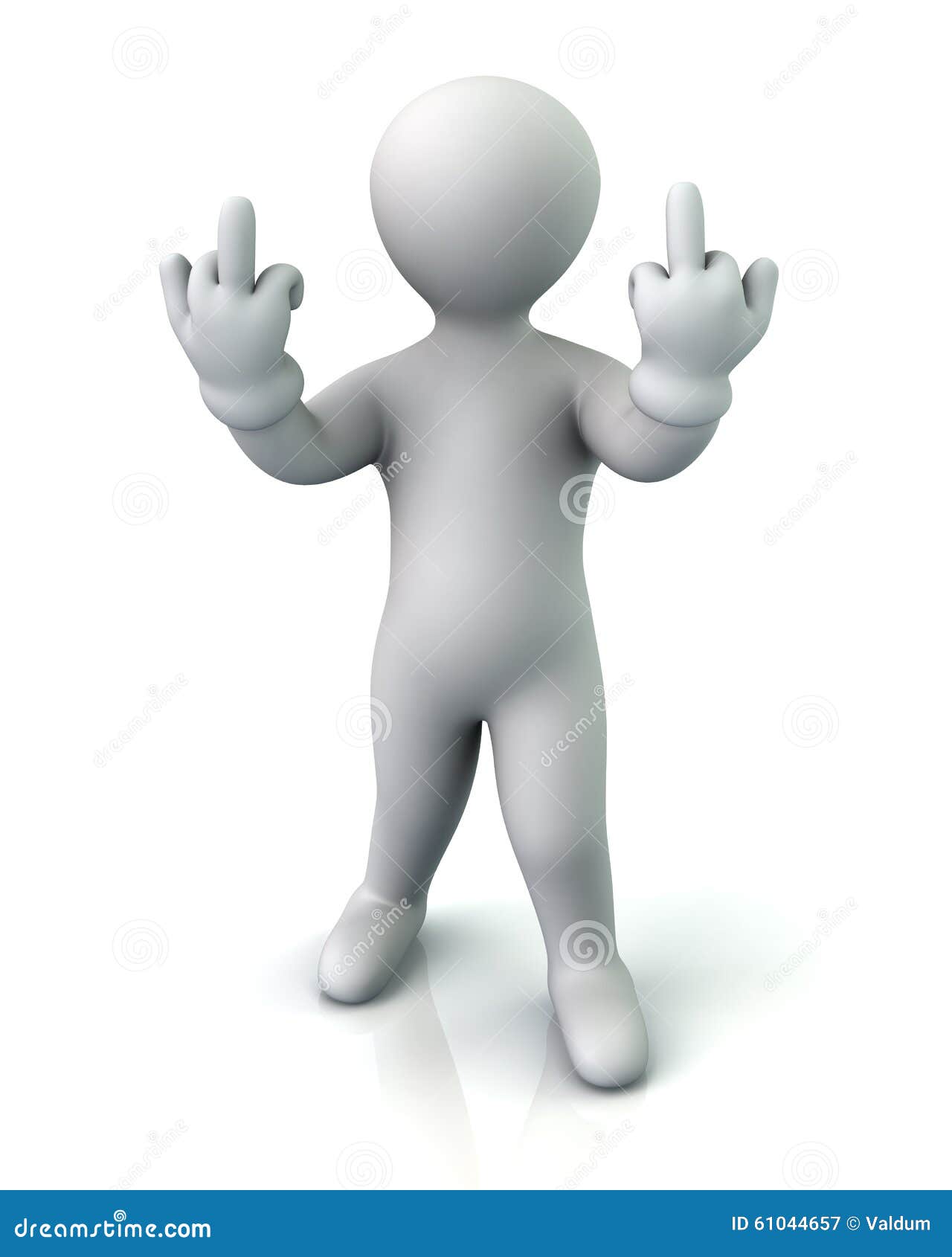 Mittelfinger stock abbildung. Illustration von mittlere - 61044657