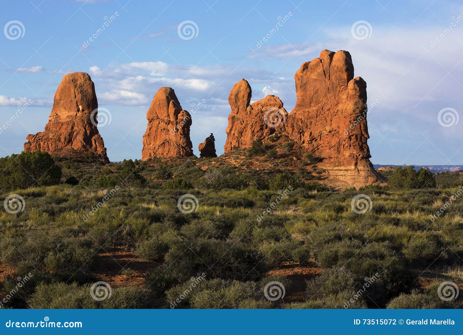 The Mitten, Arches National Park, Moab Utah Stock Photo - Image of ...