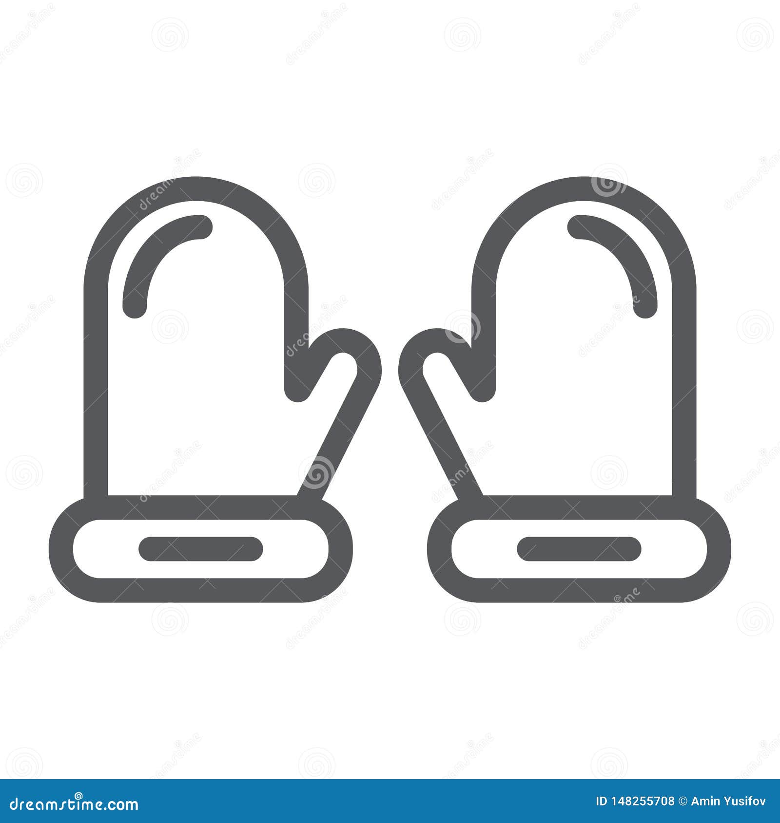 Mitten Cartoon Holding Sign