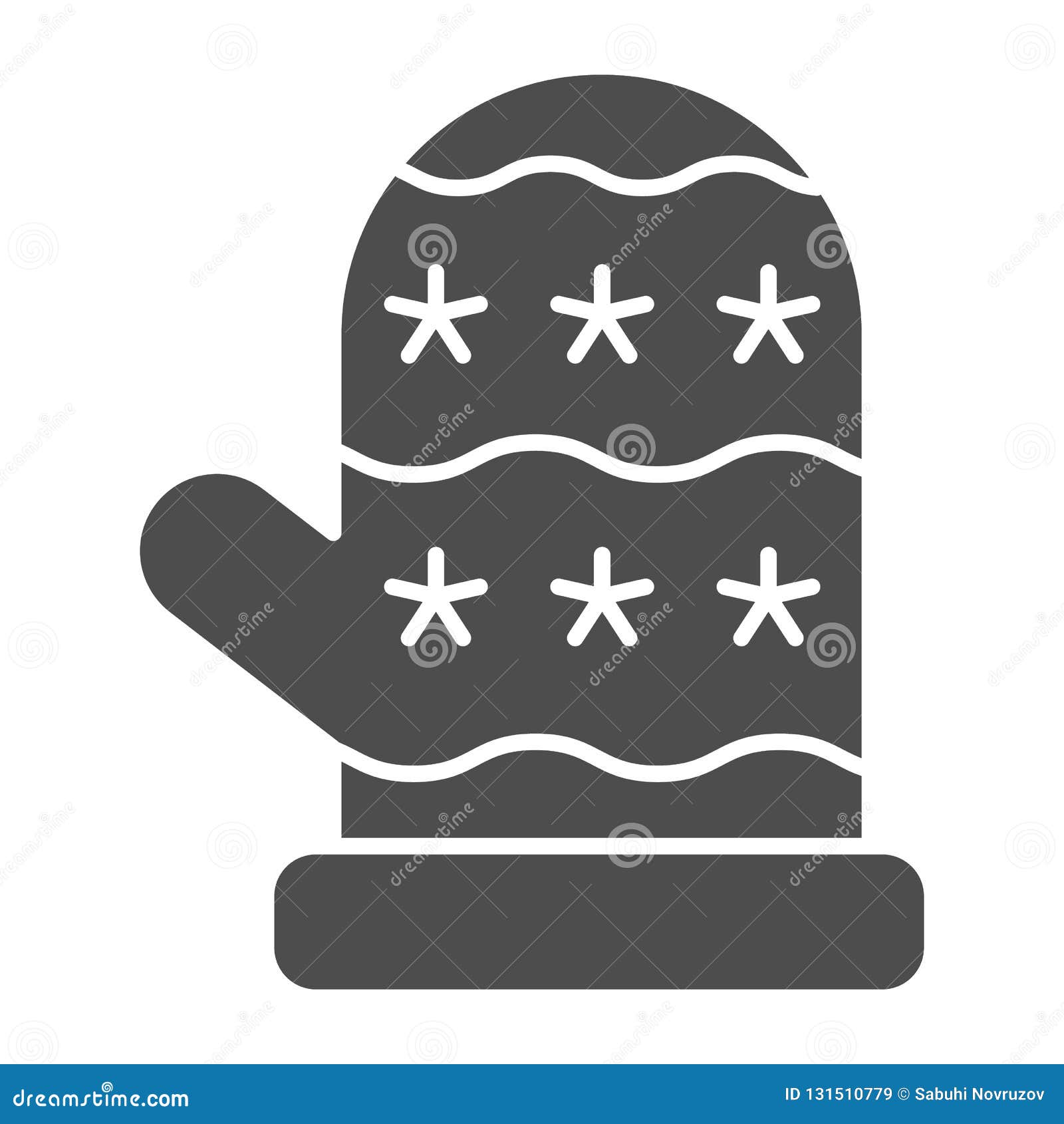 Mitten Solid Icon. Glove Vector Illustration Isolated on White. Winter Glyph Style Design ...