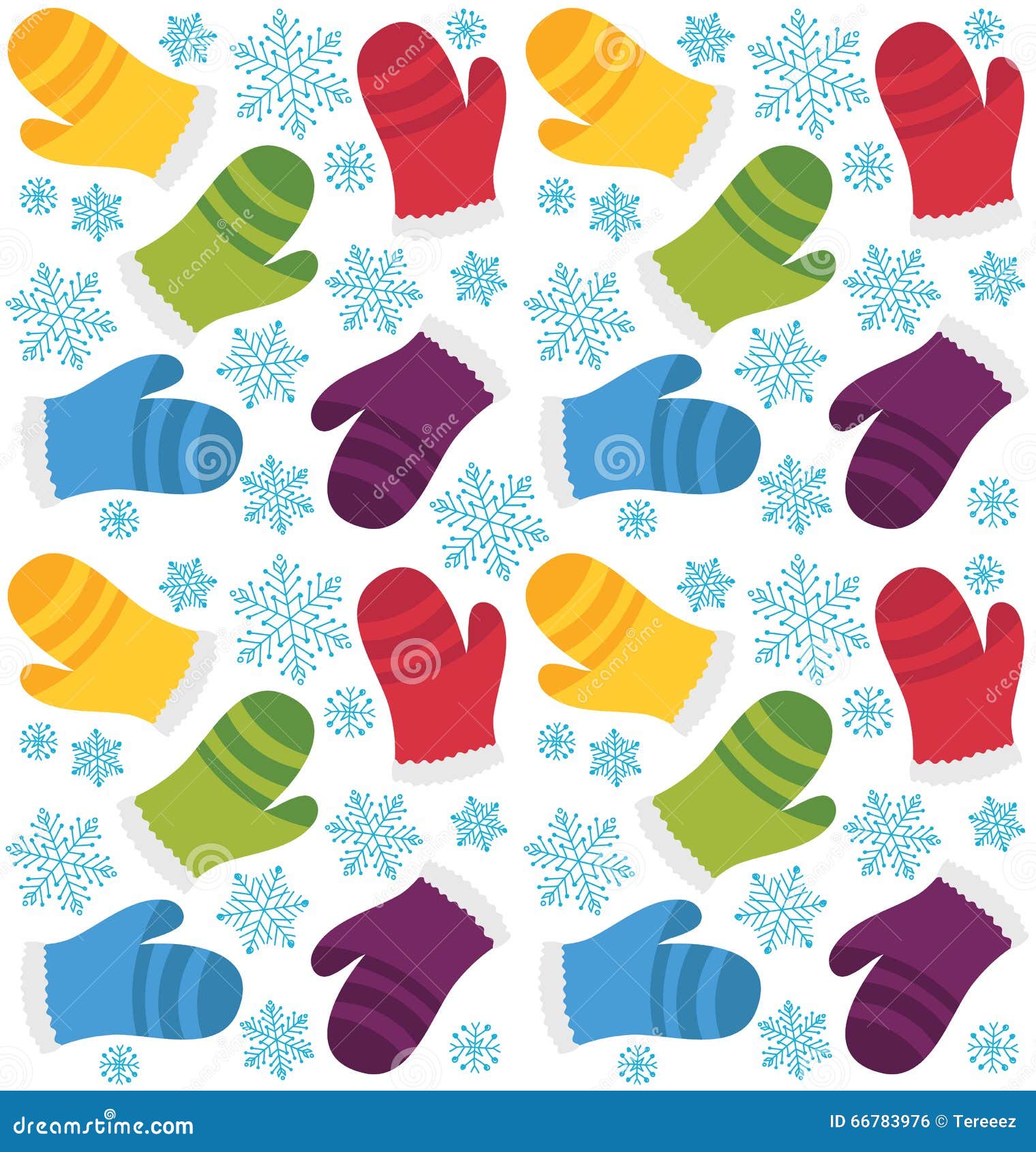 Mittens Bright Colorful Seamless Pattern Stock Vector - Illustration of ...