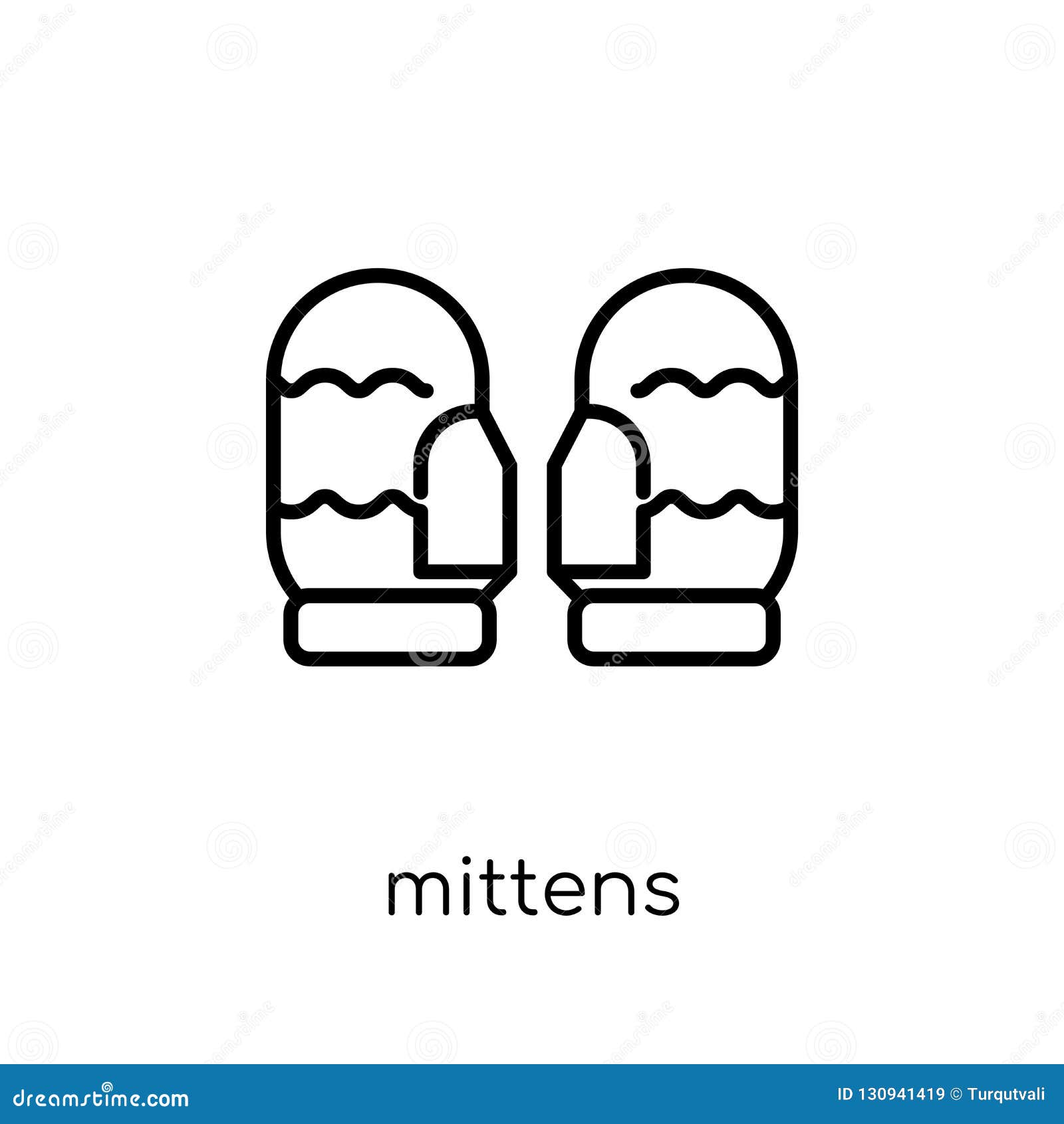 Mittens Icon from Collection. Stock Vector - Illustration of symbol ...