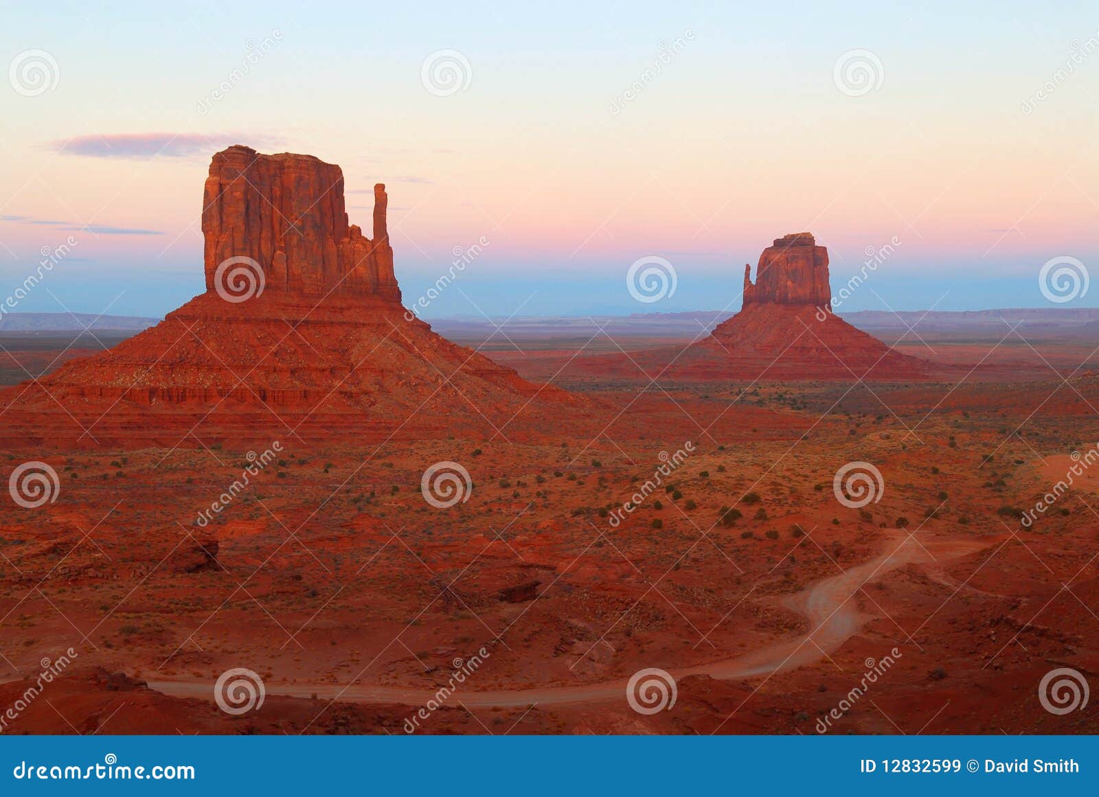 The Mittens in Monument Valley Utah Stock Image - Image of silhouette ...