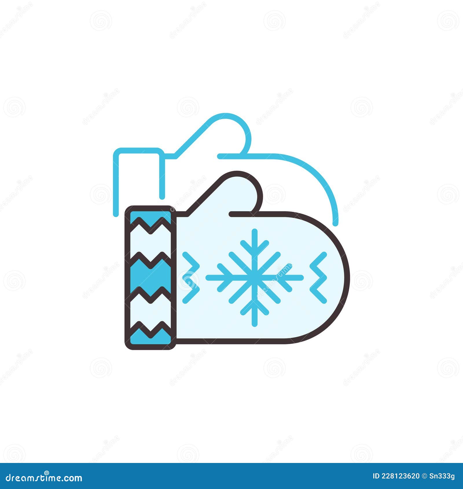 Mittens Vector Concept Blue Creative Icon or Logo Stock Vector ...