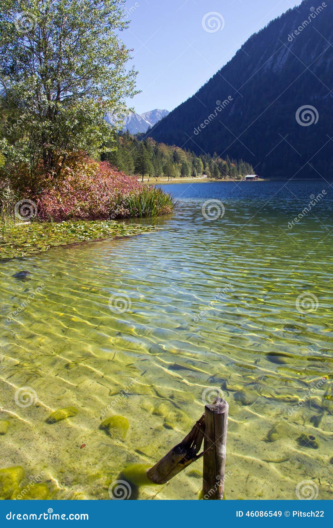 Mittenwald See Ferchen stockbild. Bild von ufer, berühmt - 46086549