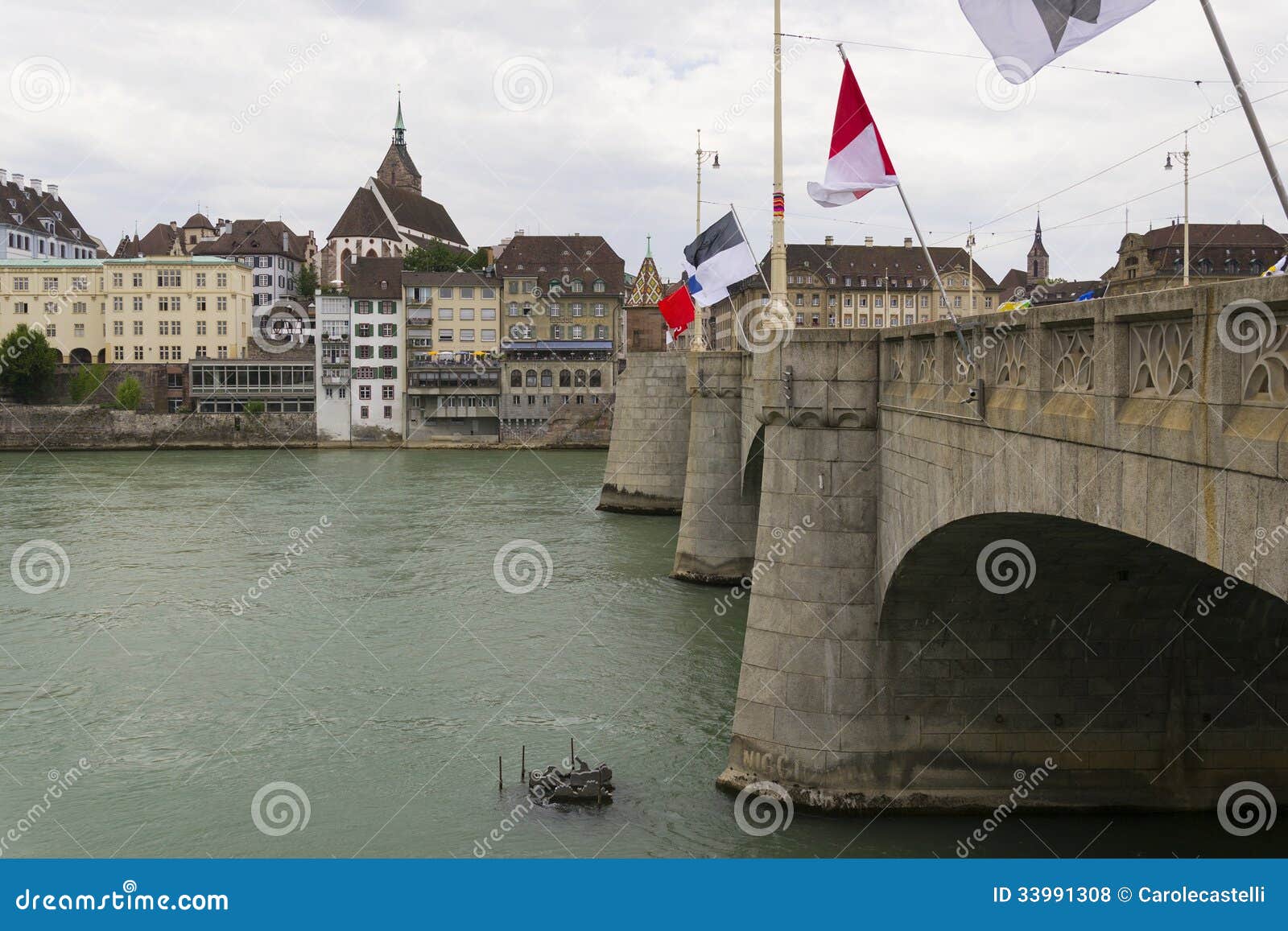 Mittlere Brucke Brug, Bazel Stock Foto - Image of stad, bazel: 33991308