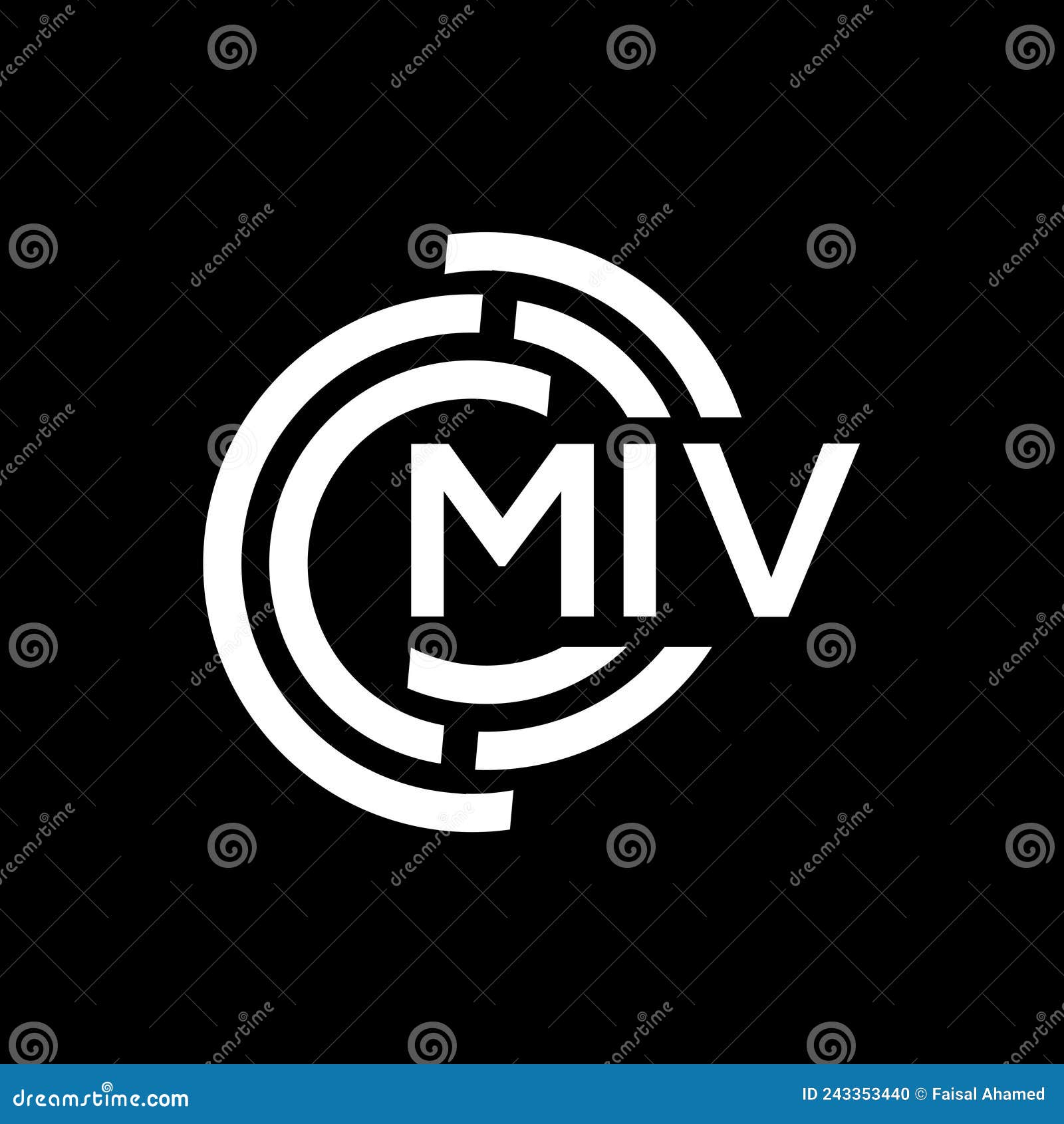 MIV Letter Logo Design. MIV Monogram Initials Letter Logo Concept. MIV ...