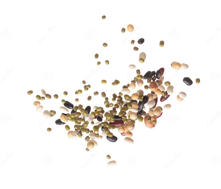 Mix Beans Fall Down Explosion, Several Kind Bean Float Explode. Dried ...