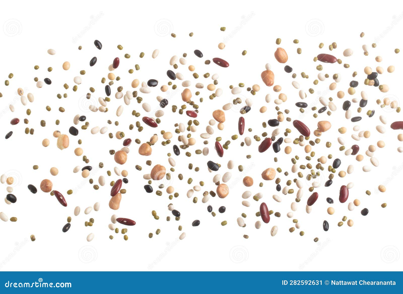 Mix Beans Fall Down Explosion, Several Kind Bean Float Explode, Pouring ...