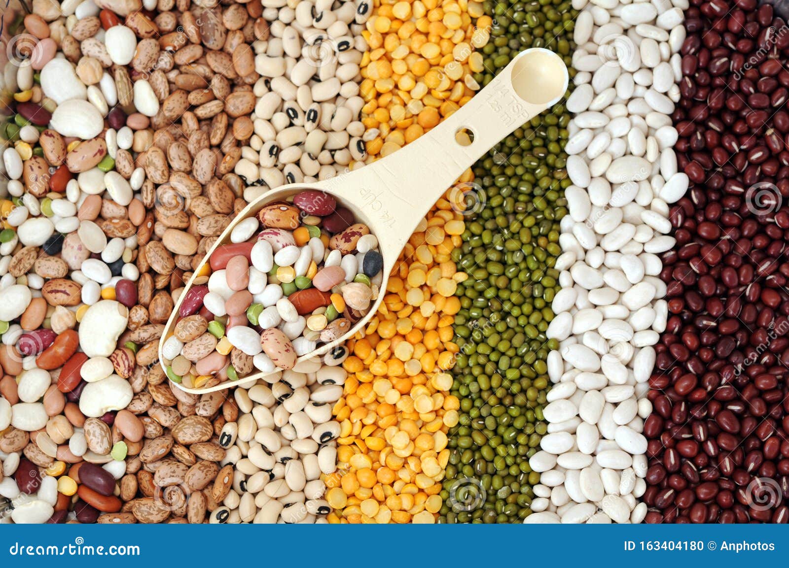 Mix beans stock photo. Image of organic, green, pinto - 163404180