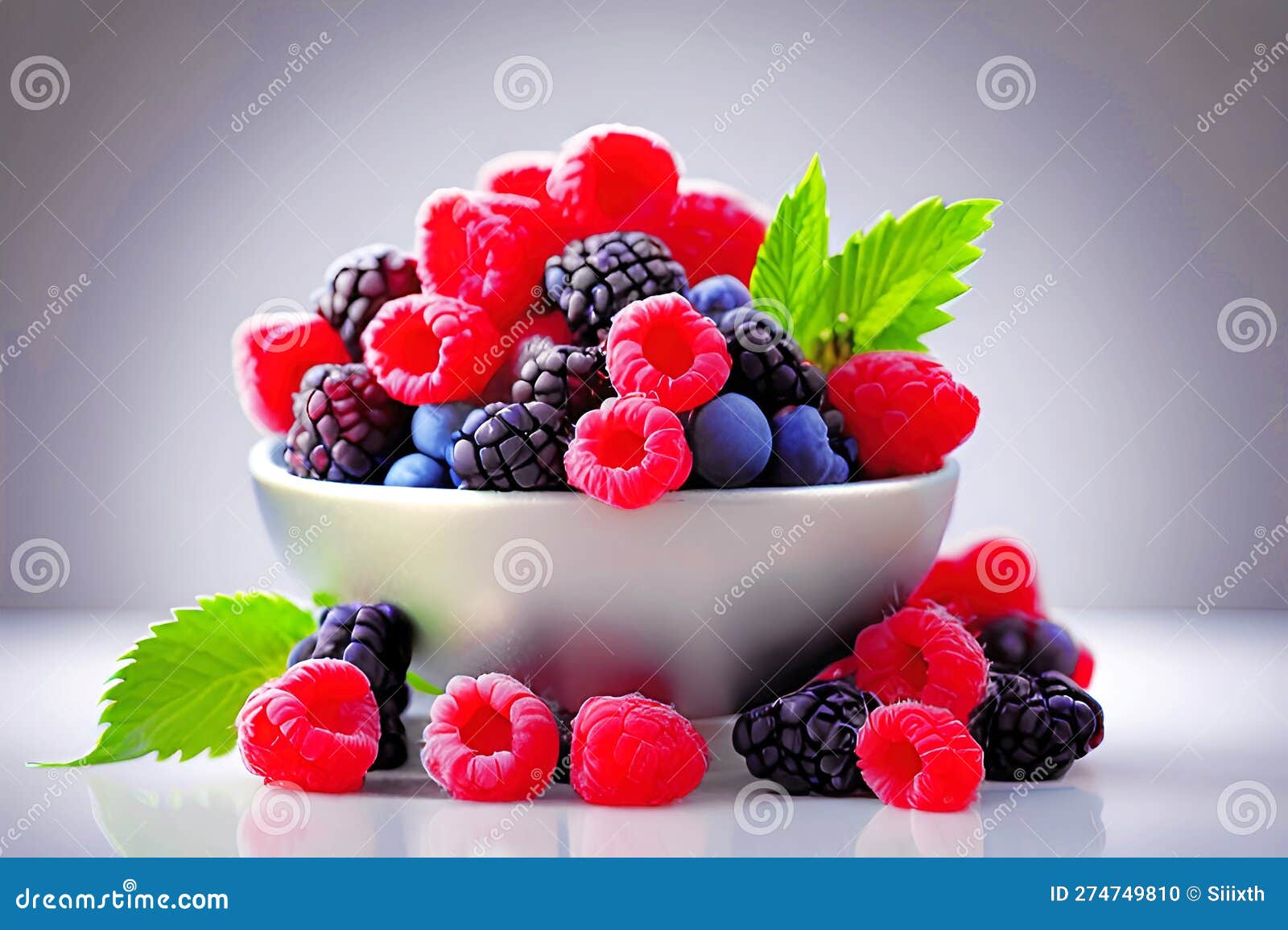 Mix Berry in a Bowl, Generative AI Stock Illustration - Illustration of ...